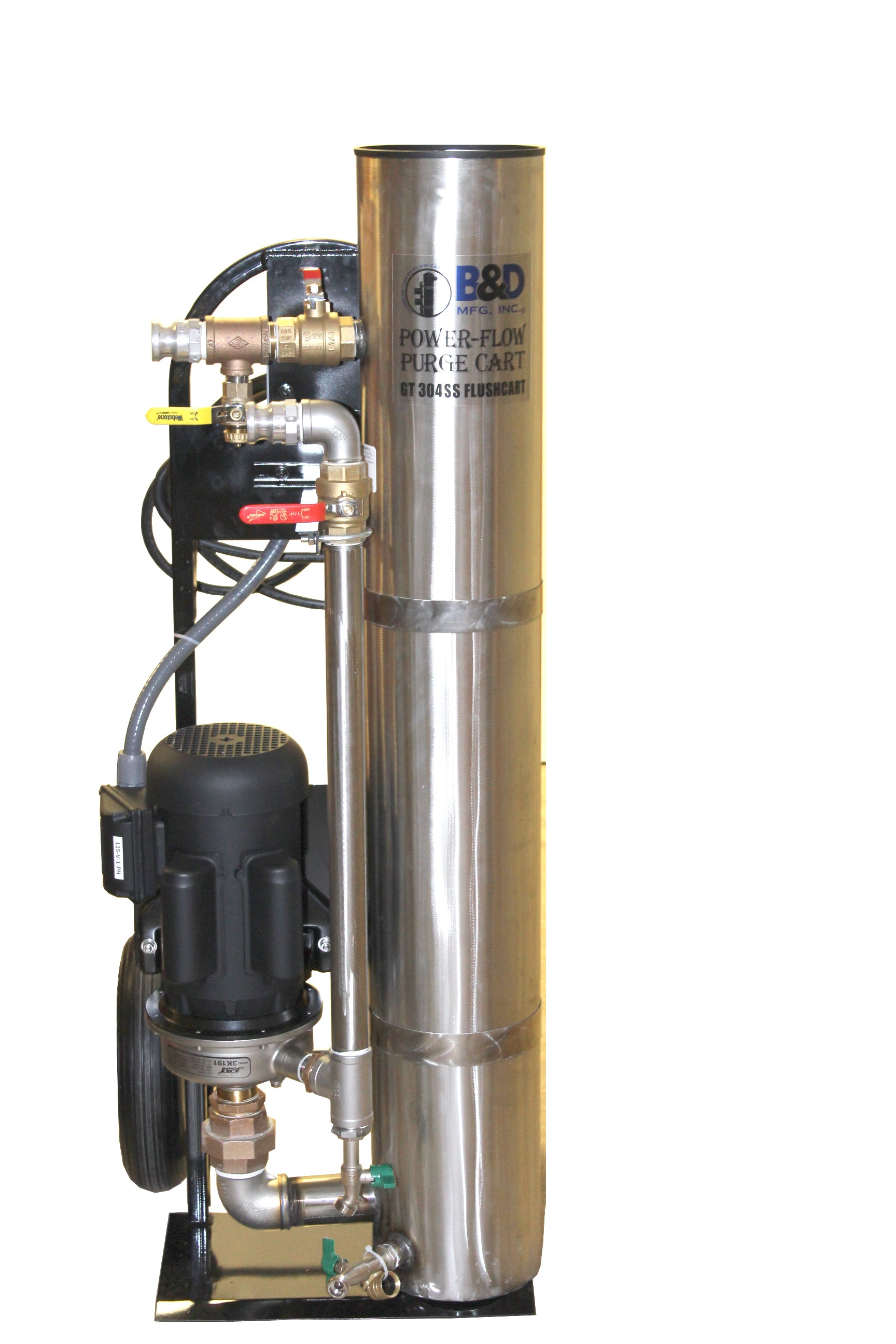 Stainless Steel 2 HP Purge Cart Complete w/ 1-1/4 Hose – Air & Water ...