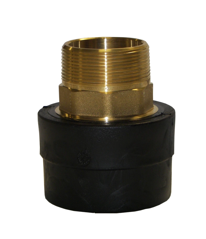 1" IPS Socket Fusion PE X 1" NPT Brass Male Adapter – Air & Water ...